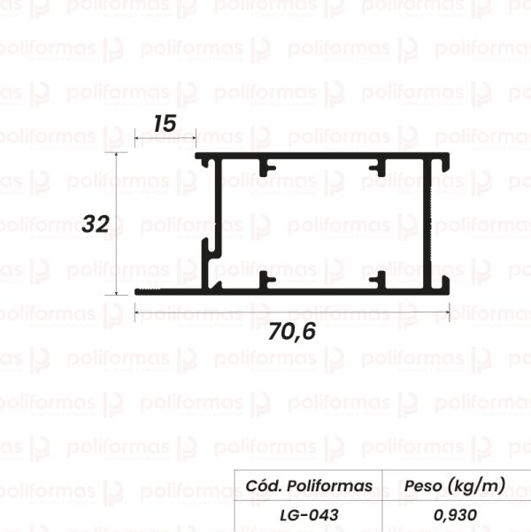 perfil LG-050 | Poliformas